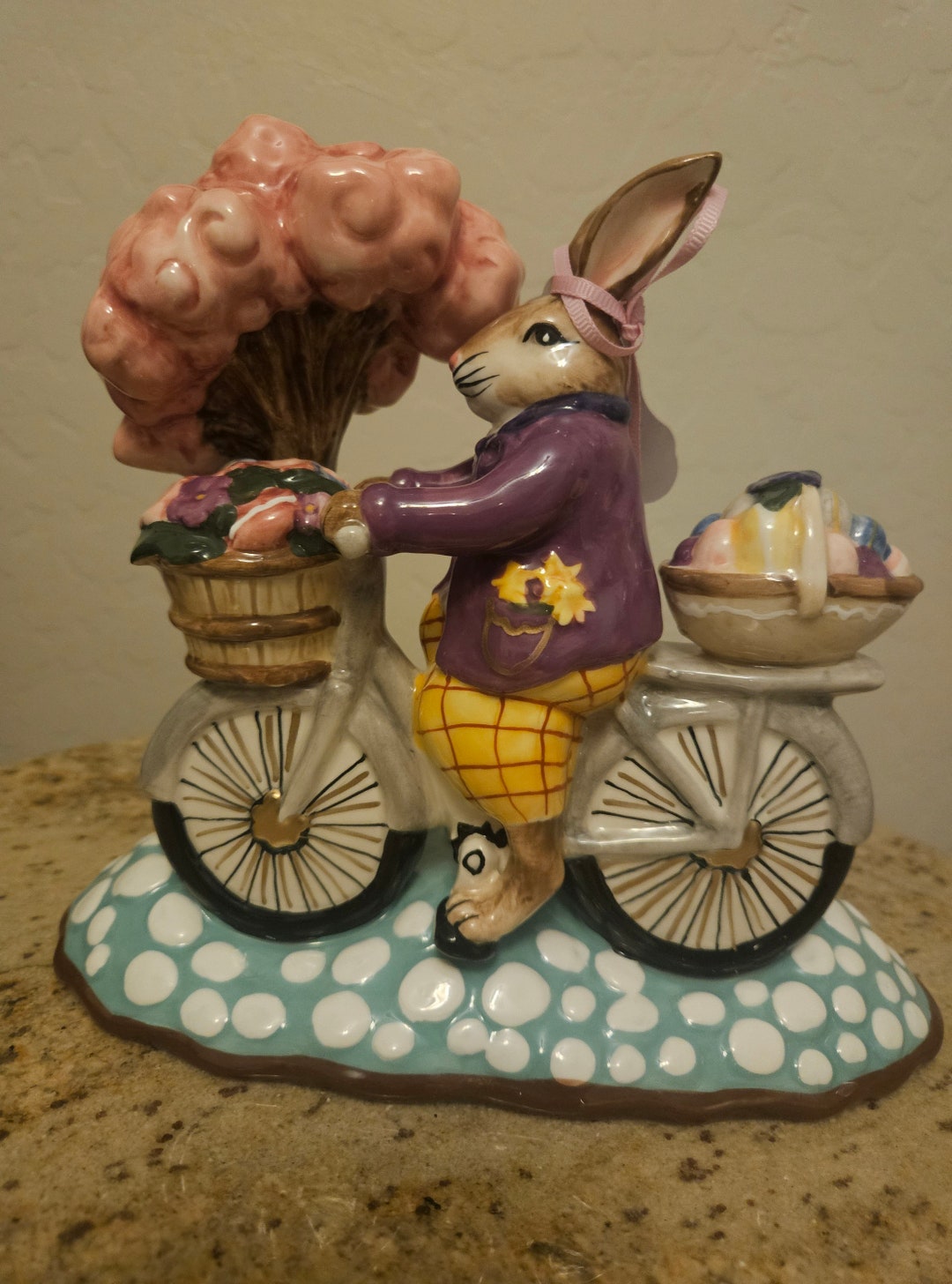 Easter Blue Sky Clayworks Easter Bunny Rabbit on a Bike - Etsy