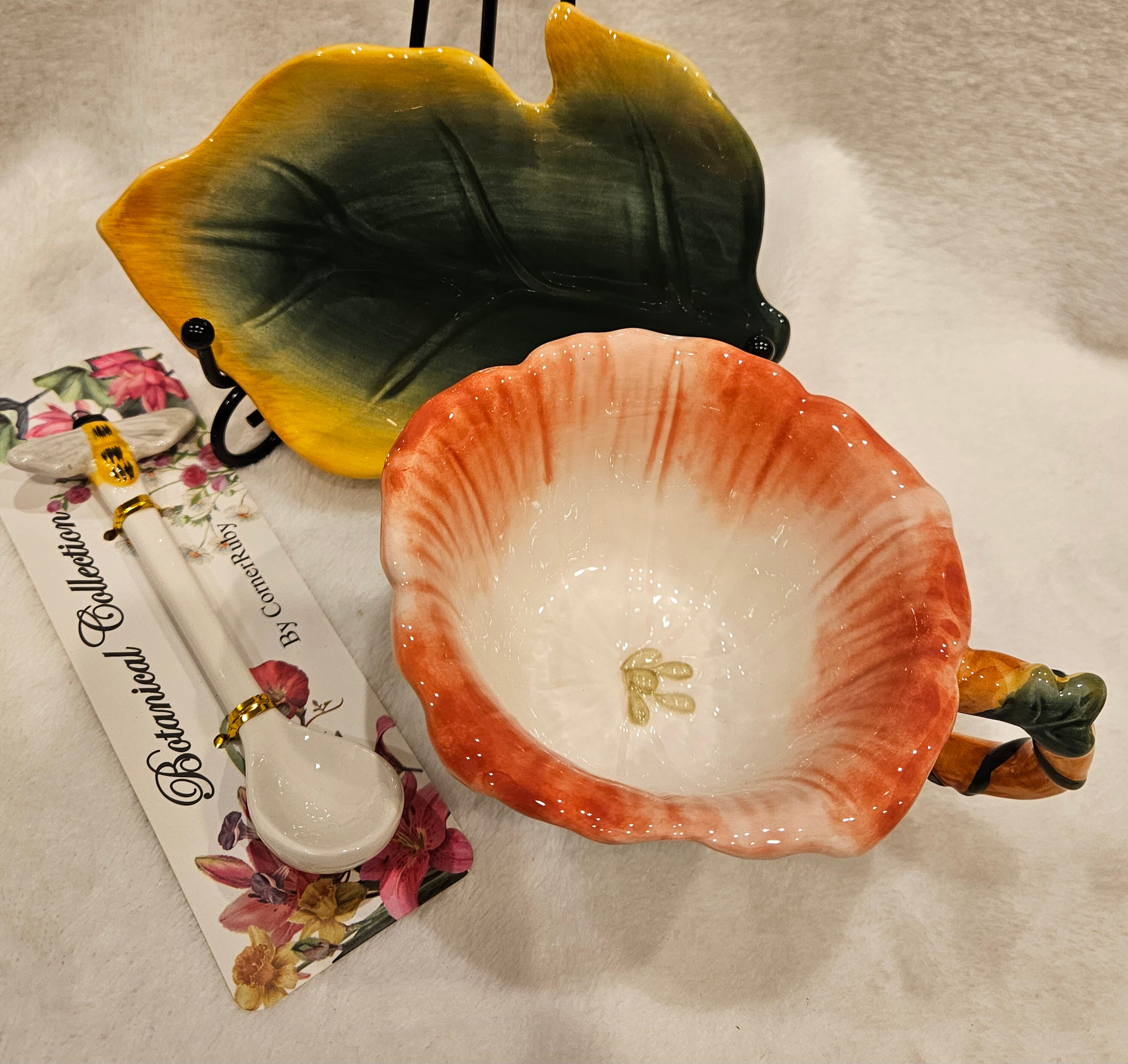 Corner Ruby CR Teacup Botanical Collection Orange and White - Etsy
