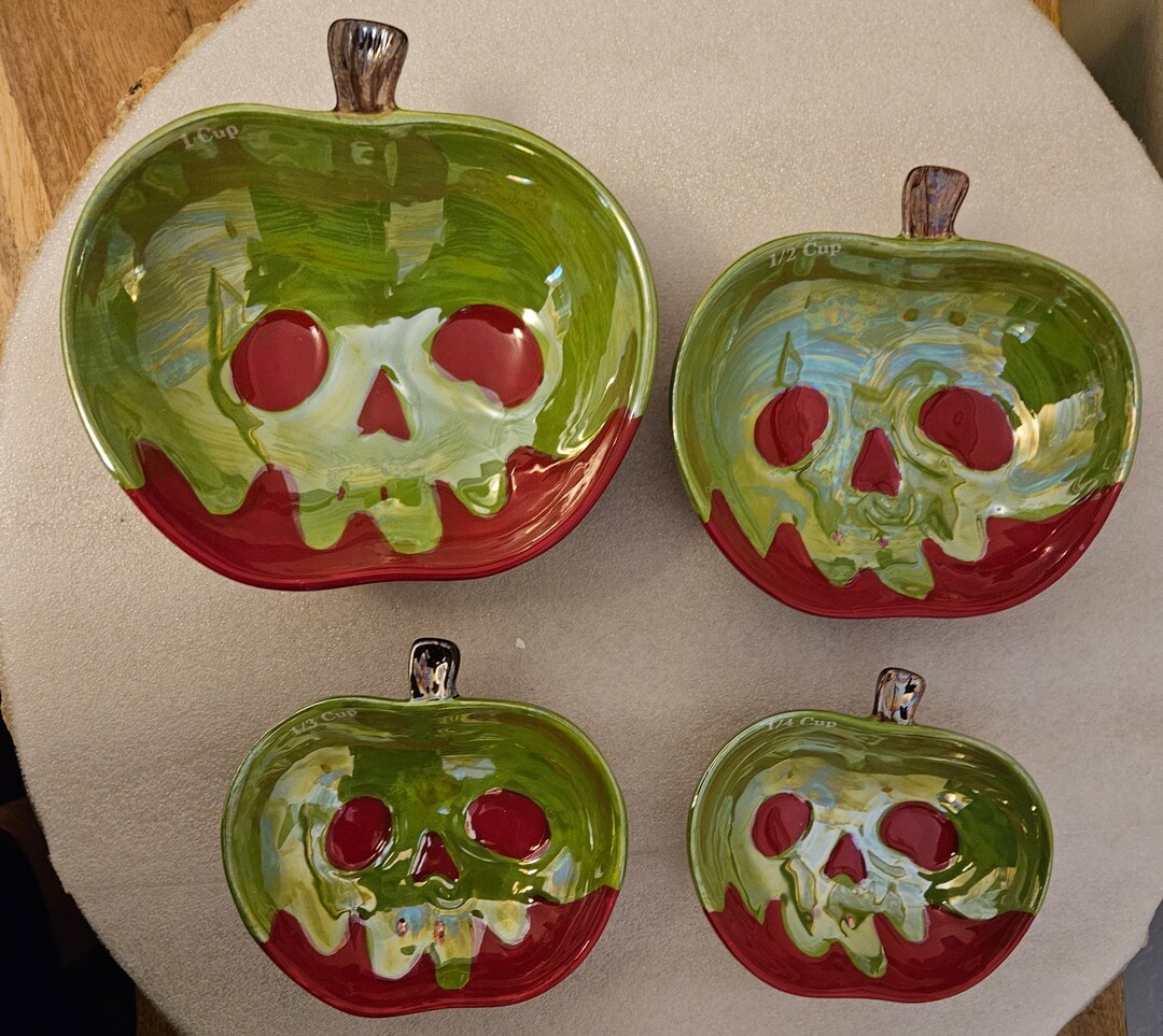Halloween Disney Villains, Poison Apple Measuring Cups Halloween - Etsy