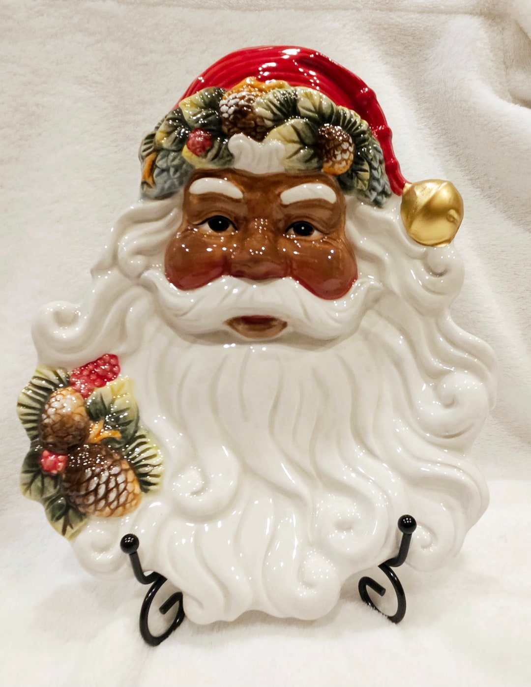 CR Corner Ruby African American Santa Dish/plate - Etsy
