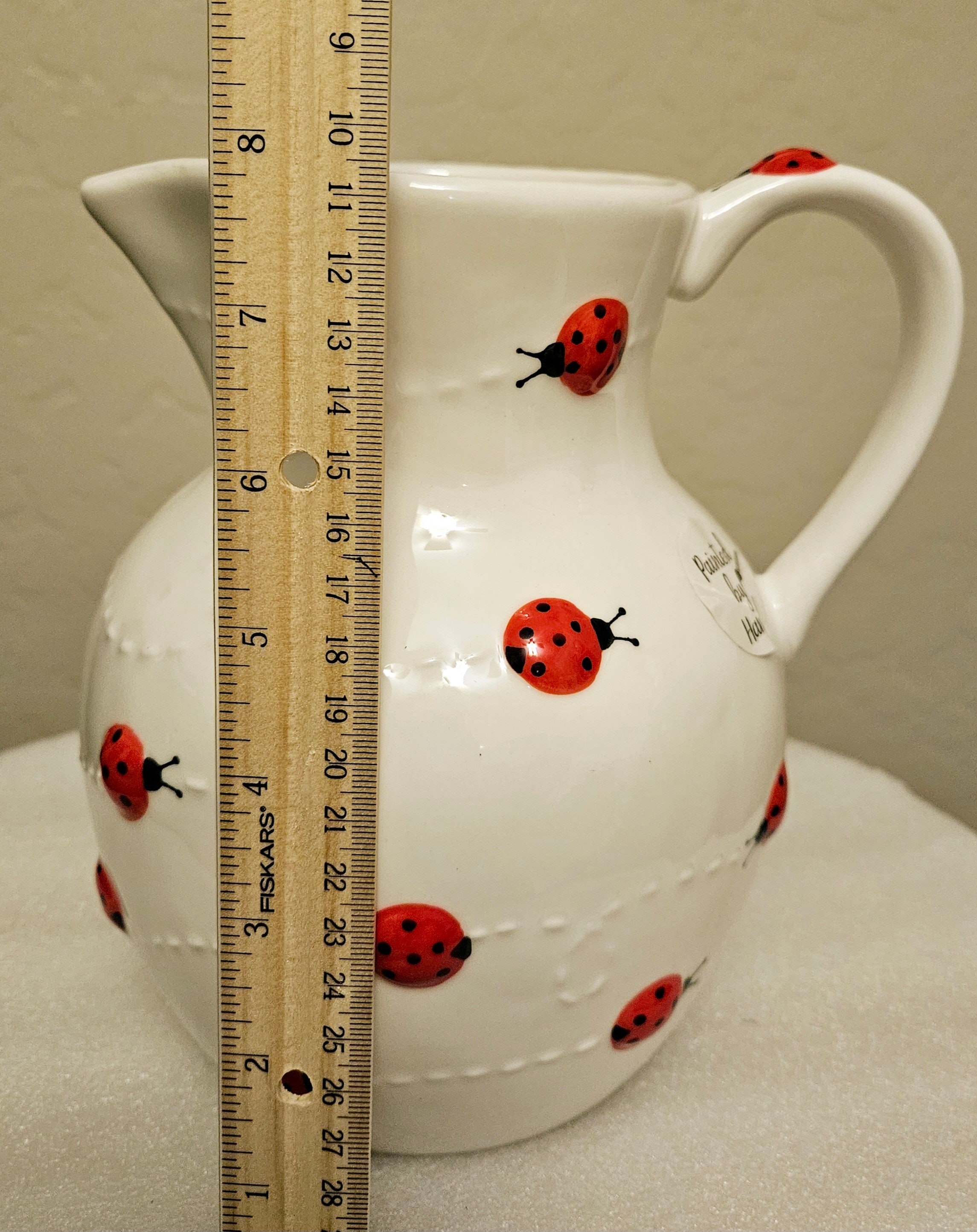 Ladybug Lang by Design Hand Painted Pitcher - Etsy