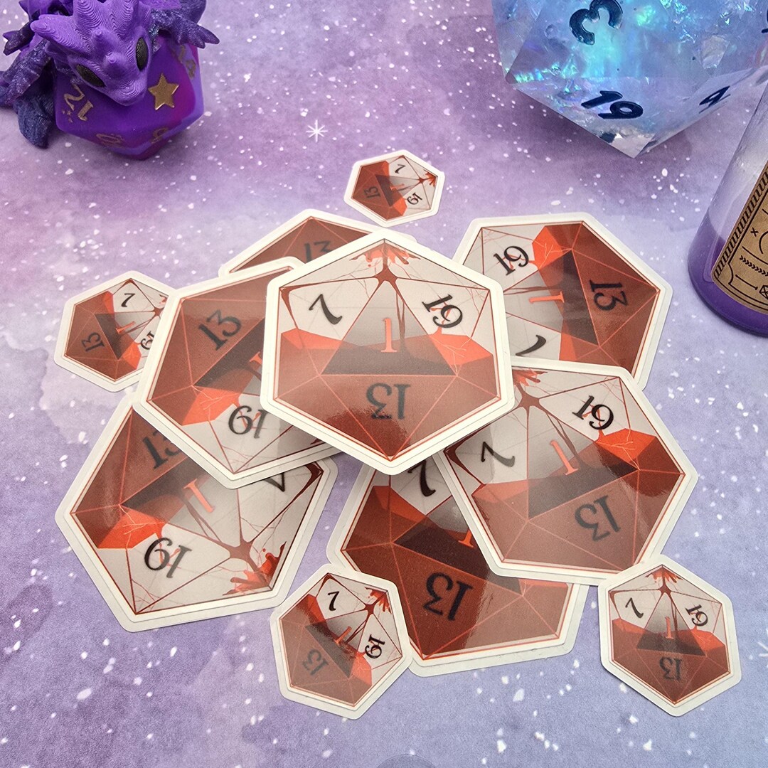 Dungeons & Dragons Critical Fail D20 Sticker: Red Nat1 - Etsy