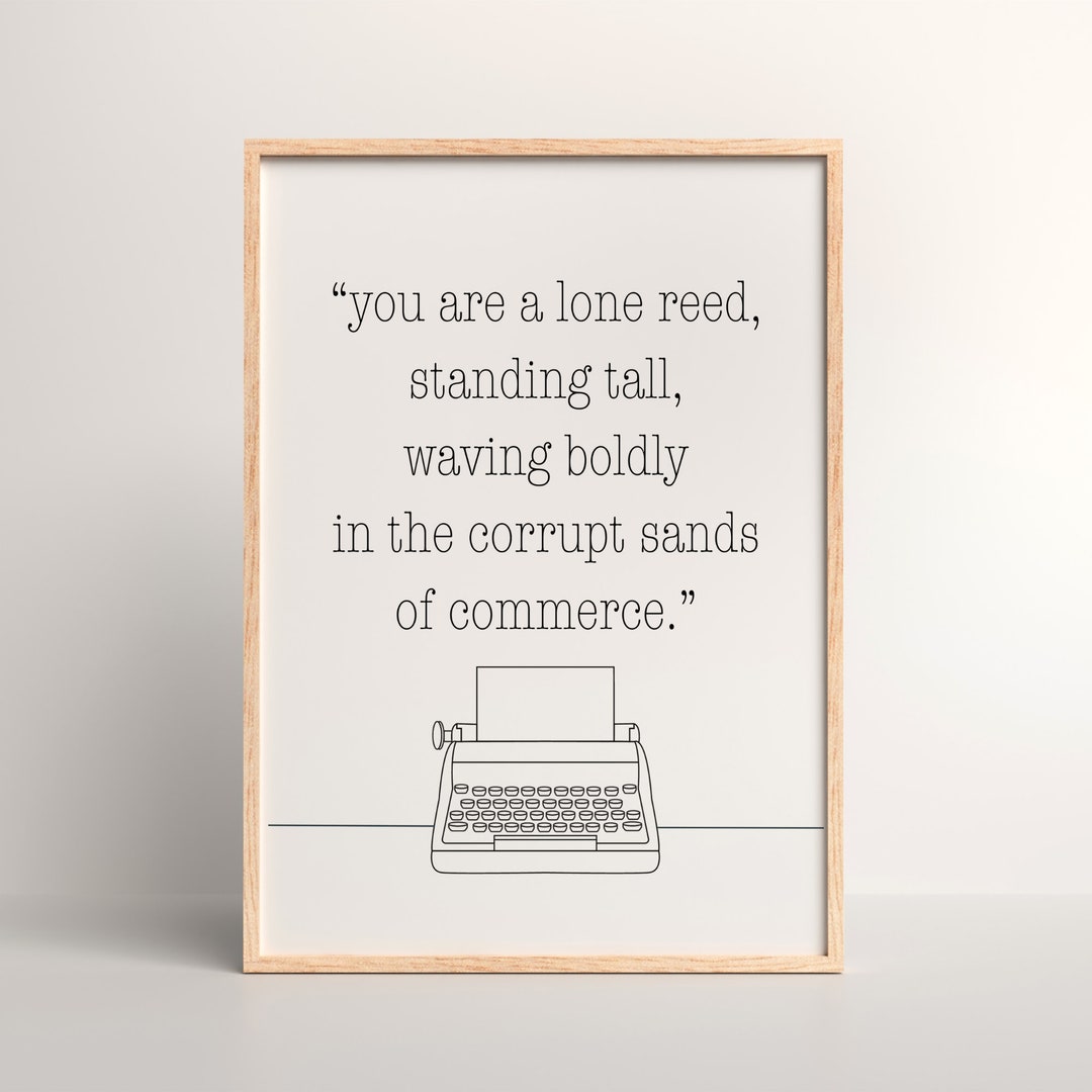 You've Got Mail Quote Poster | You Are a Lone Reed | Digital Instant ...