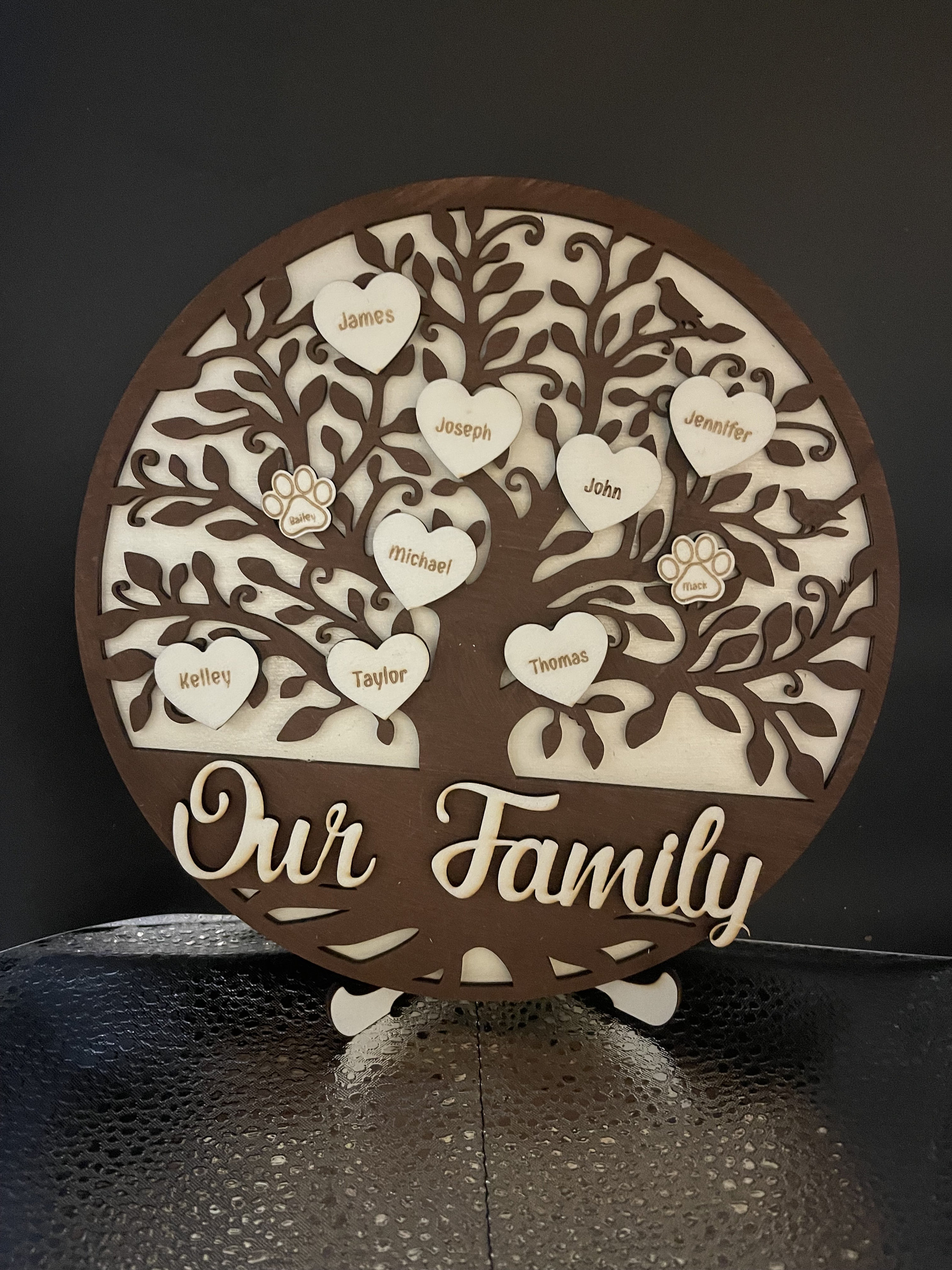 Custom Personalized Family Tree Sign. Perfect for Moms, Grandparents ...
