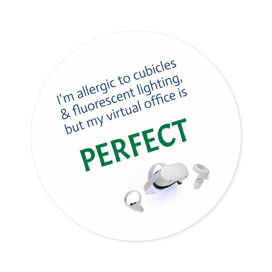 My Virtual Office is Perfect Sticker - Etsy