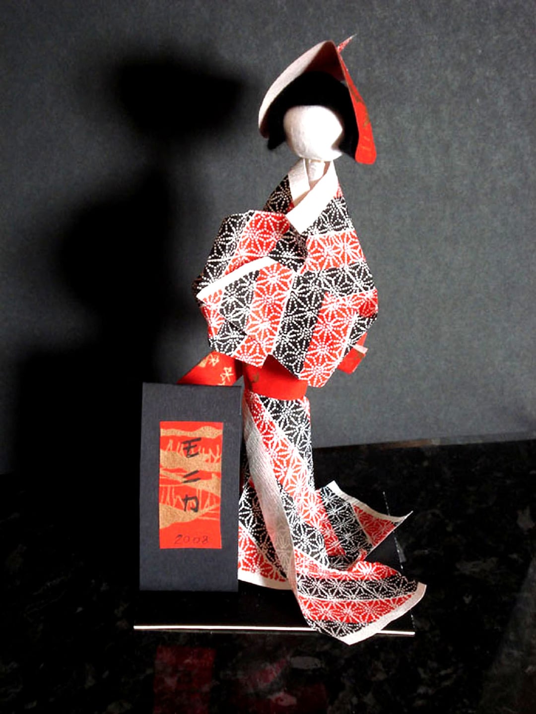 Washi Paper Geisha Doll: Japanese Kimono Design, Home Decor (35cm) - Etsy