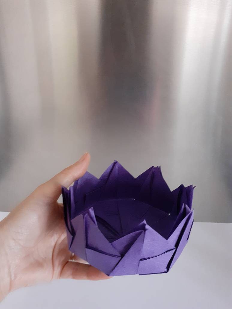 Origami Bowl Made With Beautiful Paper, Lovely Gift or Home Decor and ...