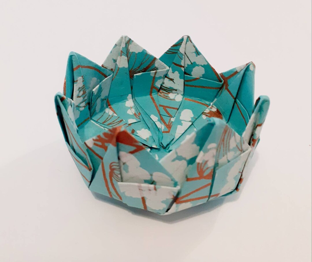 Origami Bowl Made With Beautiful Paper, Lovely Gift or Home Decor and ...