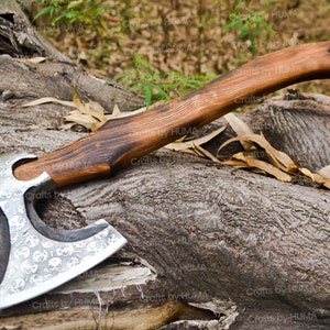 Hand Forged Viking Axe, Custom Throwing Axe, Personalized Camping Axe ...