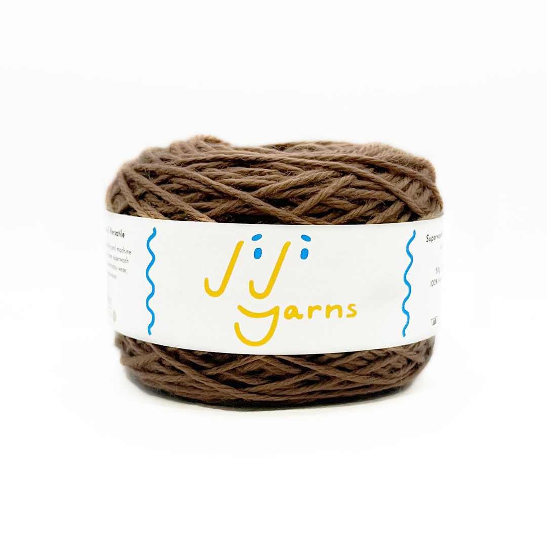 Superwash 100% Merino Yarn in Ice Coffee khaki Brown 4 - Etsy