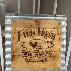 Farm Fresh Metal Sign - Etsy