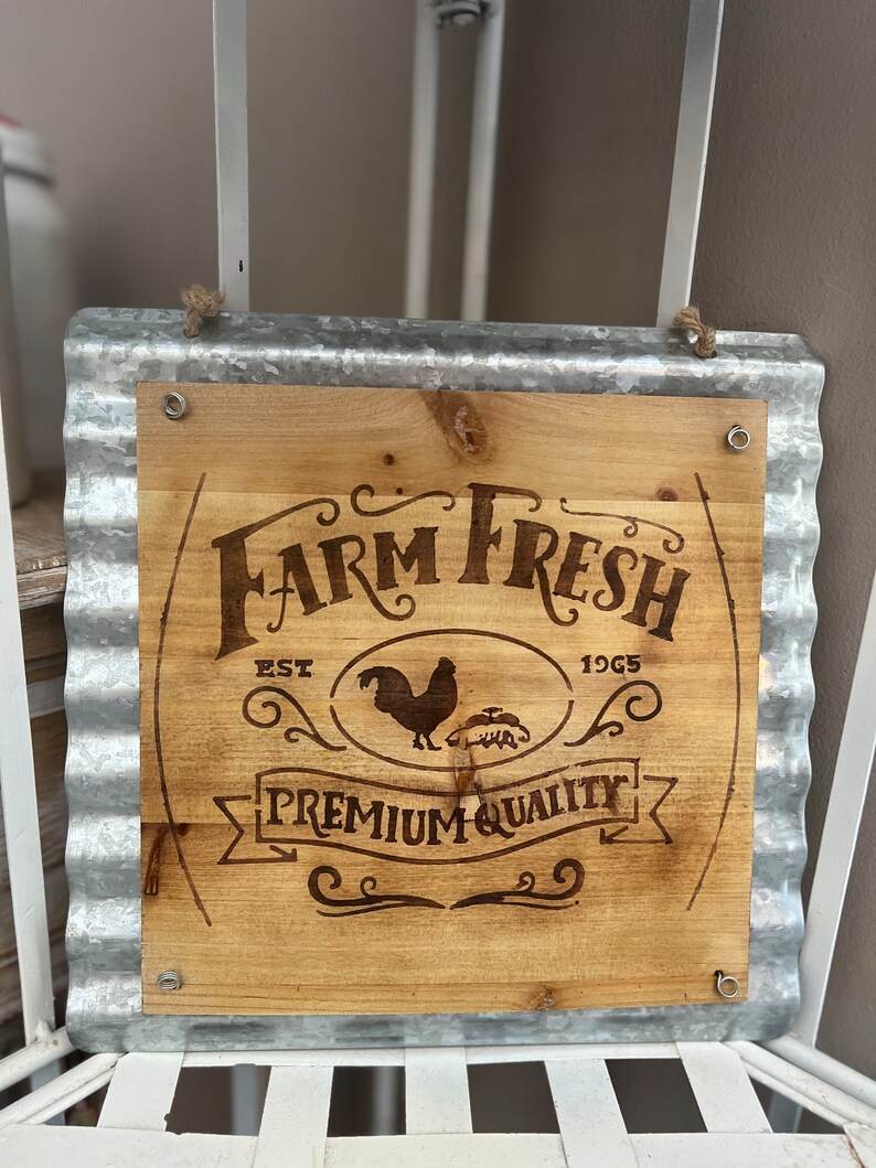 Farm Fresh Metal Sign - Etsy