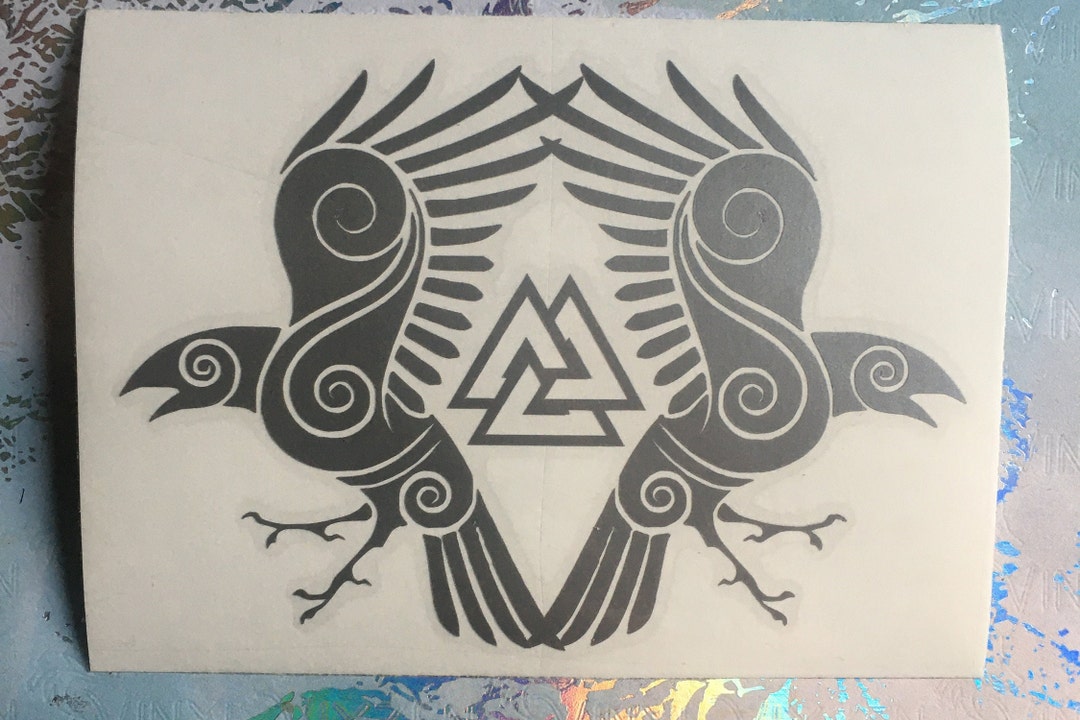 Celtic Ravens/ Odin's Ravens With Valknut Vinyl Decals for Picture ...