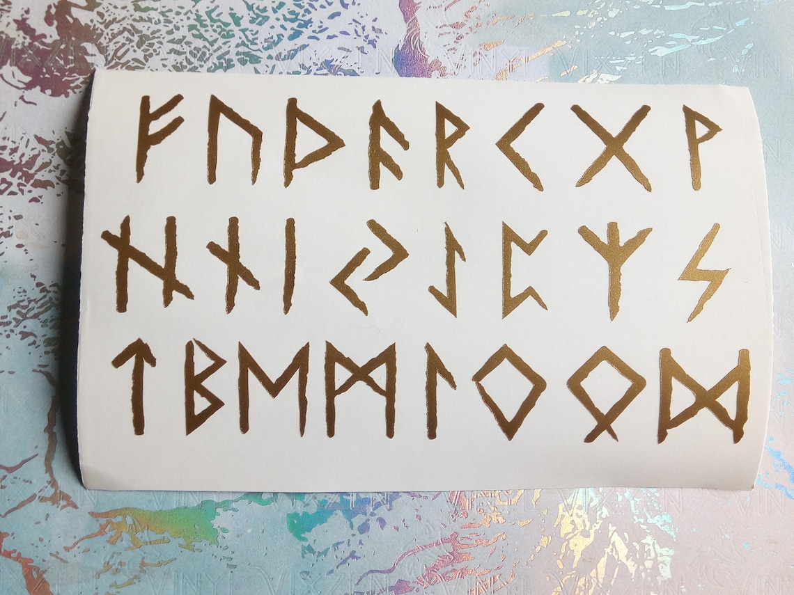 Full Set of Elder Futhark Runes/ Vinyl Decals/ Stickers/ Elder - Etsy