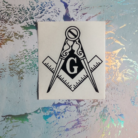 Traditional Masonic Square & Compass With G Symbol Vinyl Decal - Etsy