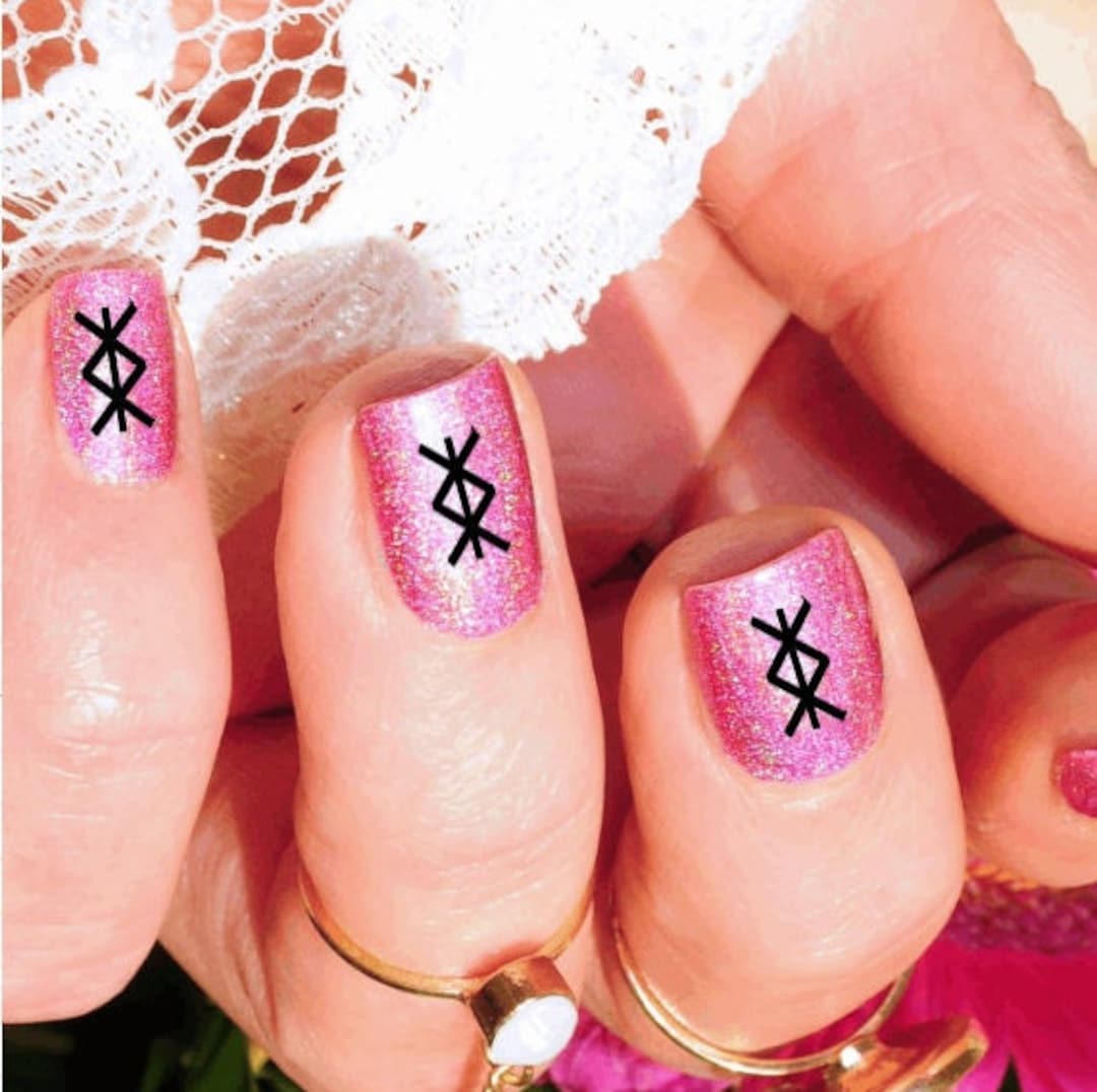 Protection Bind Rune Vinyl Nail Decal Nail Art Nail Stickers - Etsy