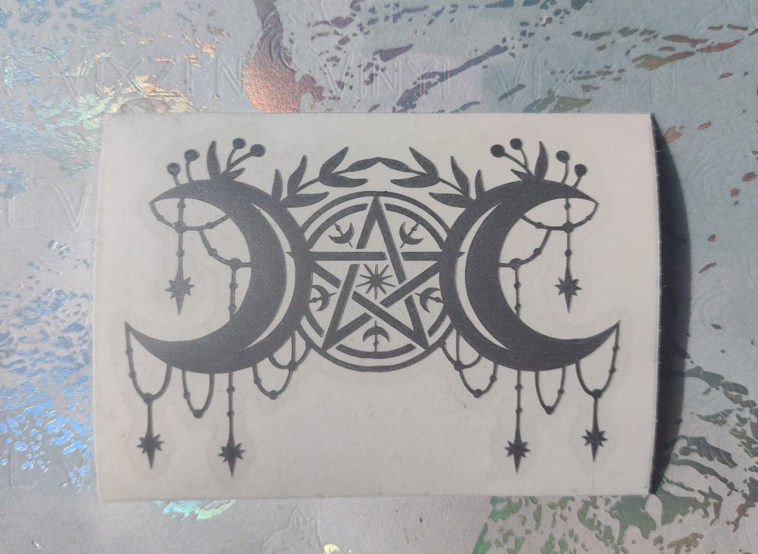 Triple Goddess Decal | Boho Celestial Decal | Pagan Wiccan Wall Art ...