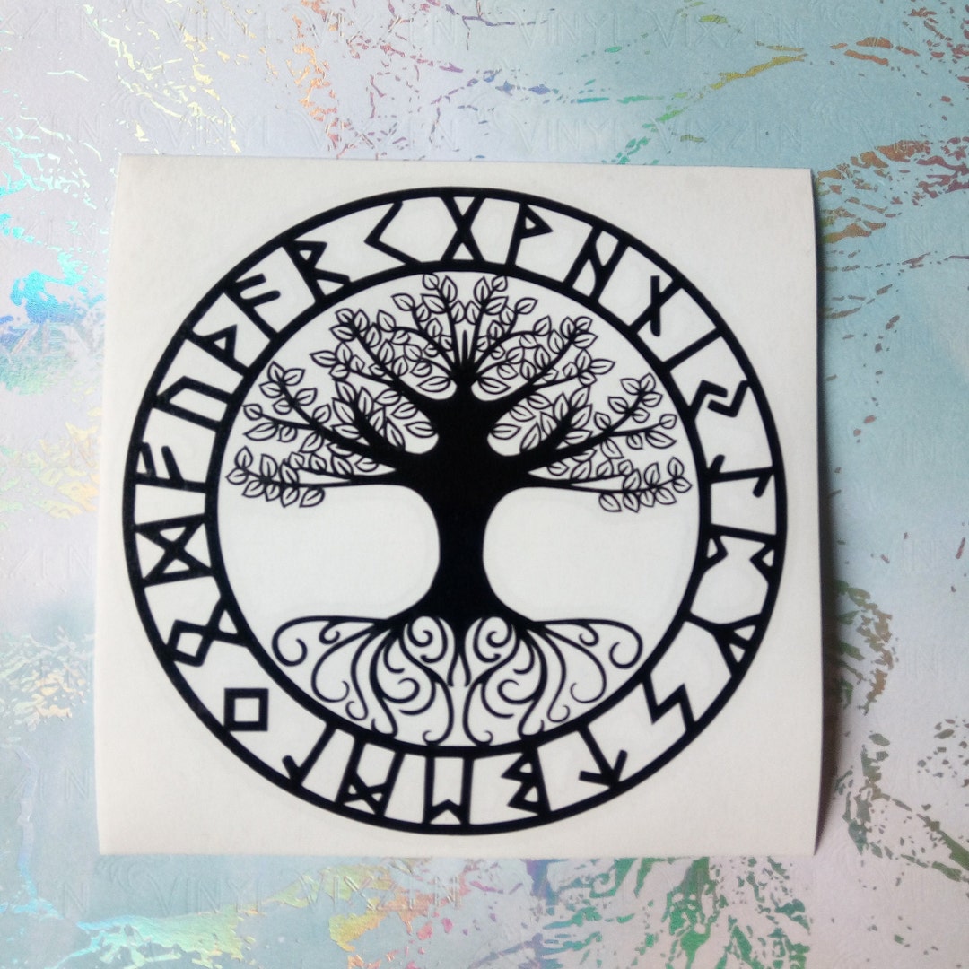 Yggdrasil/ Tree of Life/ Viking/ Norse Vinyl Decal for Laptops/ Tablets ...