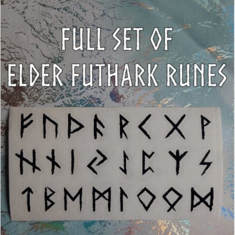 Full Set of Elder Futhark Runes/ Vinyl Decals/ Stickers/ Elder - Etsy
