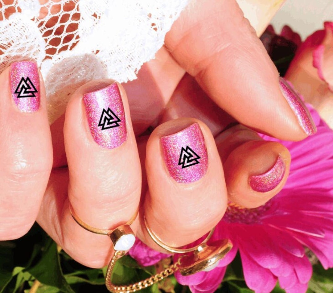 Valknut Pagan Norse Viking Odin's Knot Vinyl Nail Decal Nail Art - Etsy