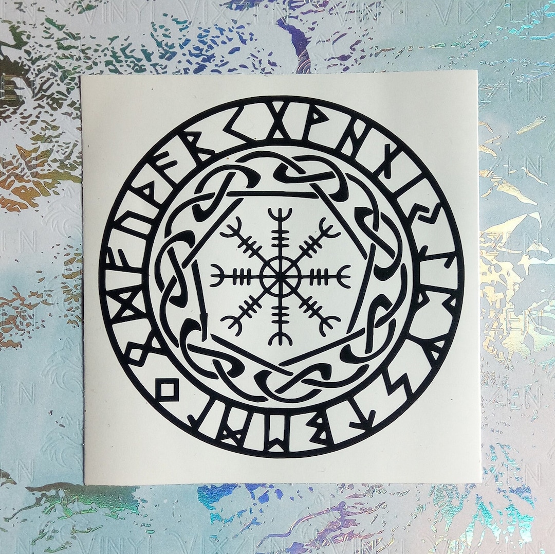 Helm of Awe Celtic Border Runes Norse Mythology, Viking, Pagan, Asatru ...