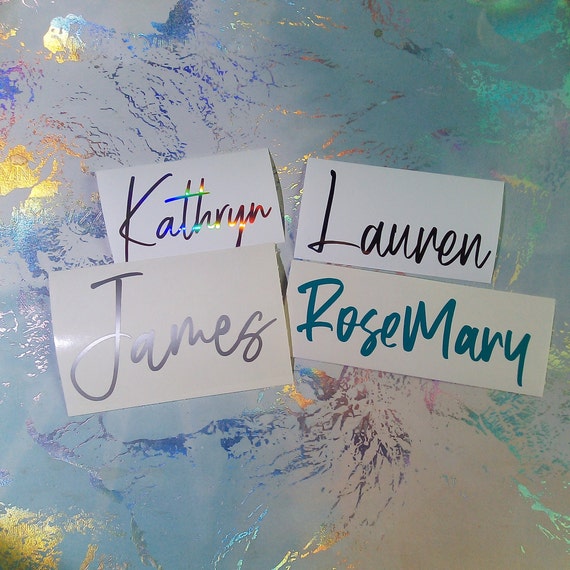 Custom Name Decals Multiple Colors/ Fonts/ Sizes Available - Etsy