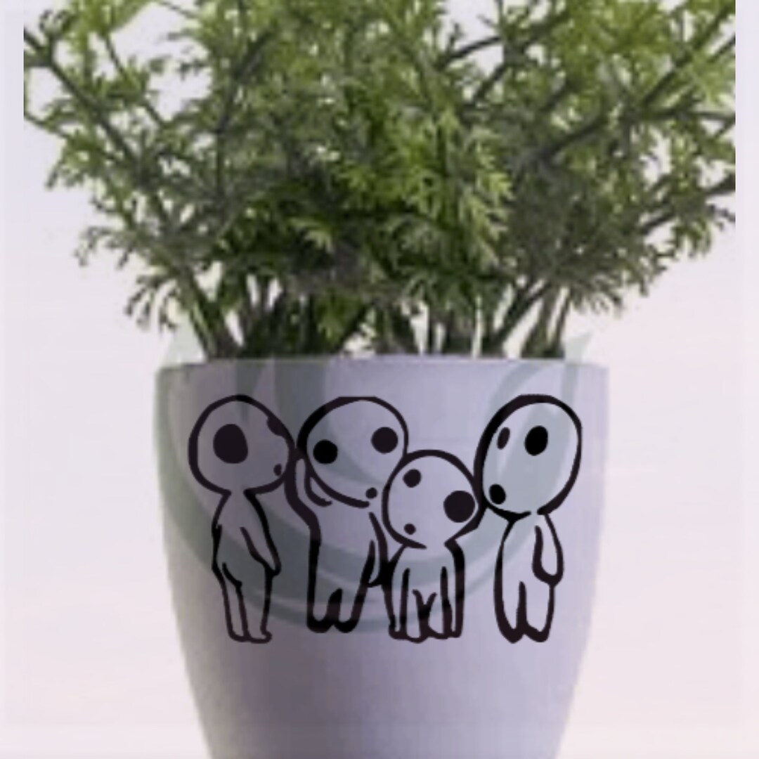 Kodama Spirit Vinyl Decal Japanese Tree Spirit Transparent Sticker ...