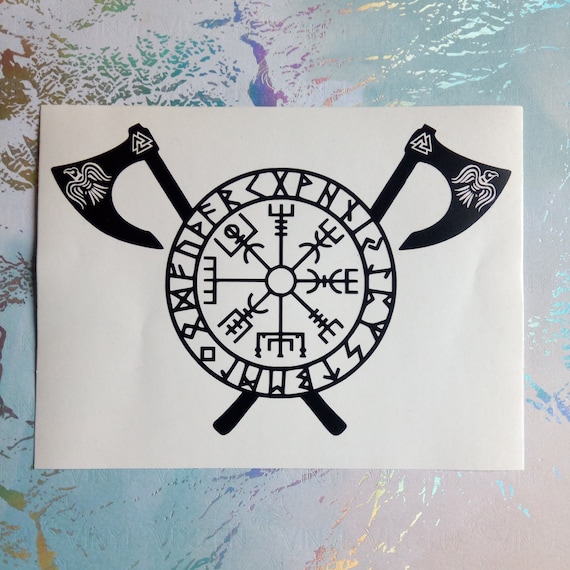 Paper & Party Supplies Stickers, Labels & Tags Viking compass asatru ...
