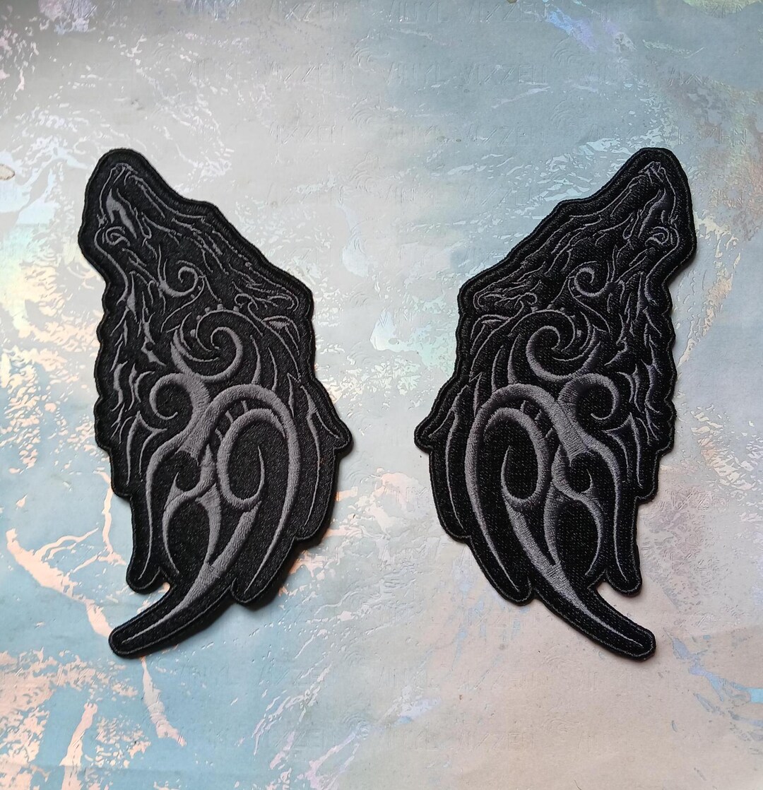 Celtic Wolf Embroidered Patch | Odin's Wolves Patches | Viking Patch ...
