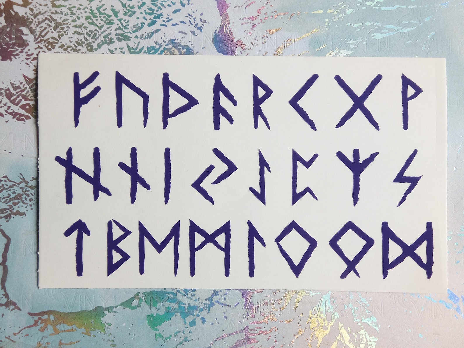 Full Set of Elder Futhark Runes/ Vinyl Decals/ Stickers/ Elder Futhark ...