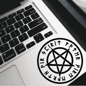 Elemental Pentagram Spirit Water Fire Earth Air Wiccan Pagan Vinyl ...