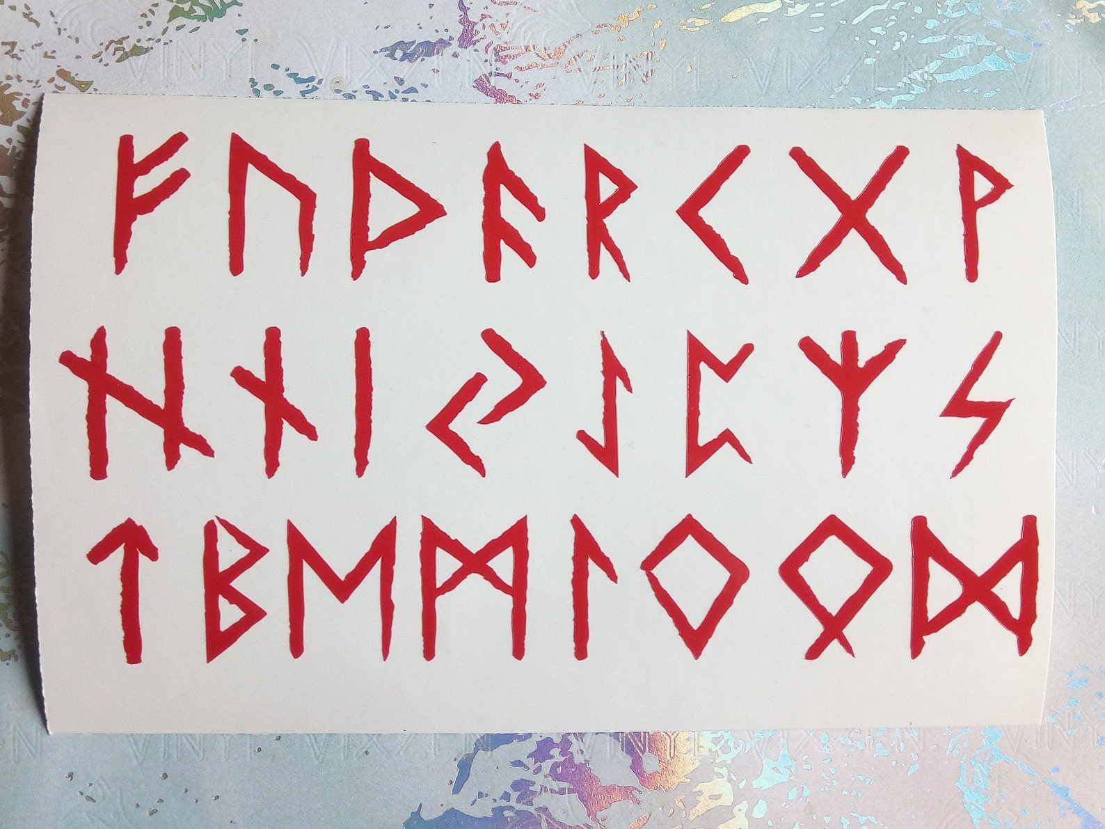 Full Set of Elder Futhark Runes/ Vinyl Decals/ Stickers/ Elder Futhark ...