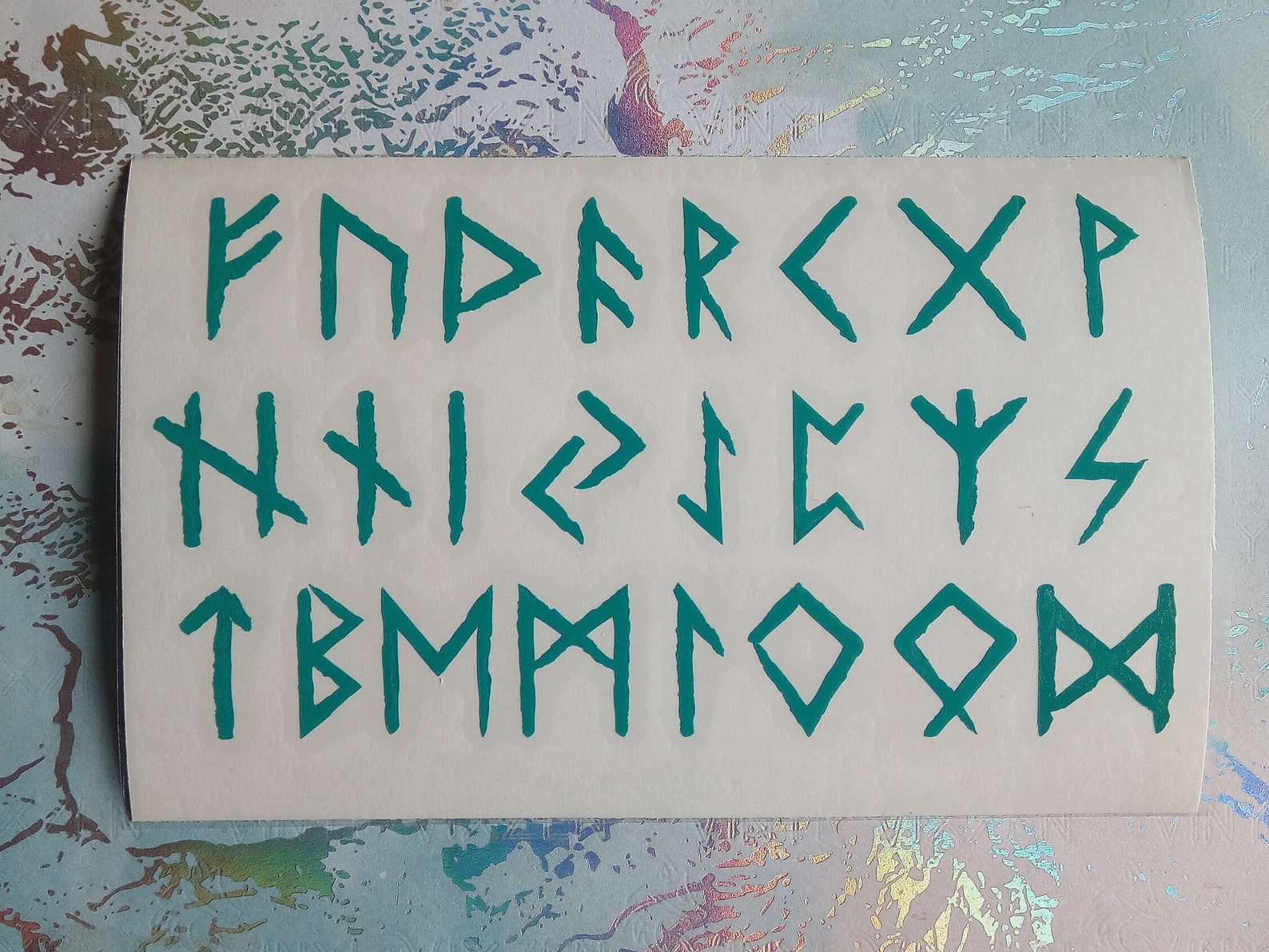 Full Set of Elder Futhark Runes/ Vinyl Decals/ Stickers/ Elder Futhark ...