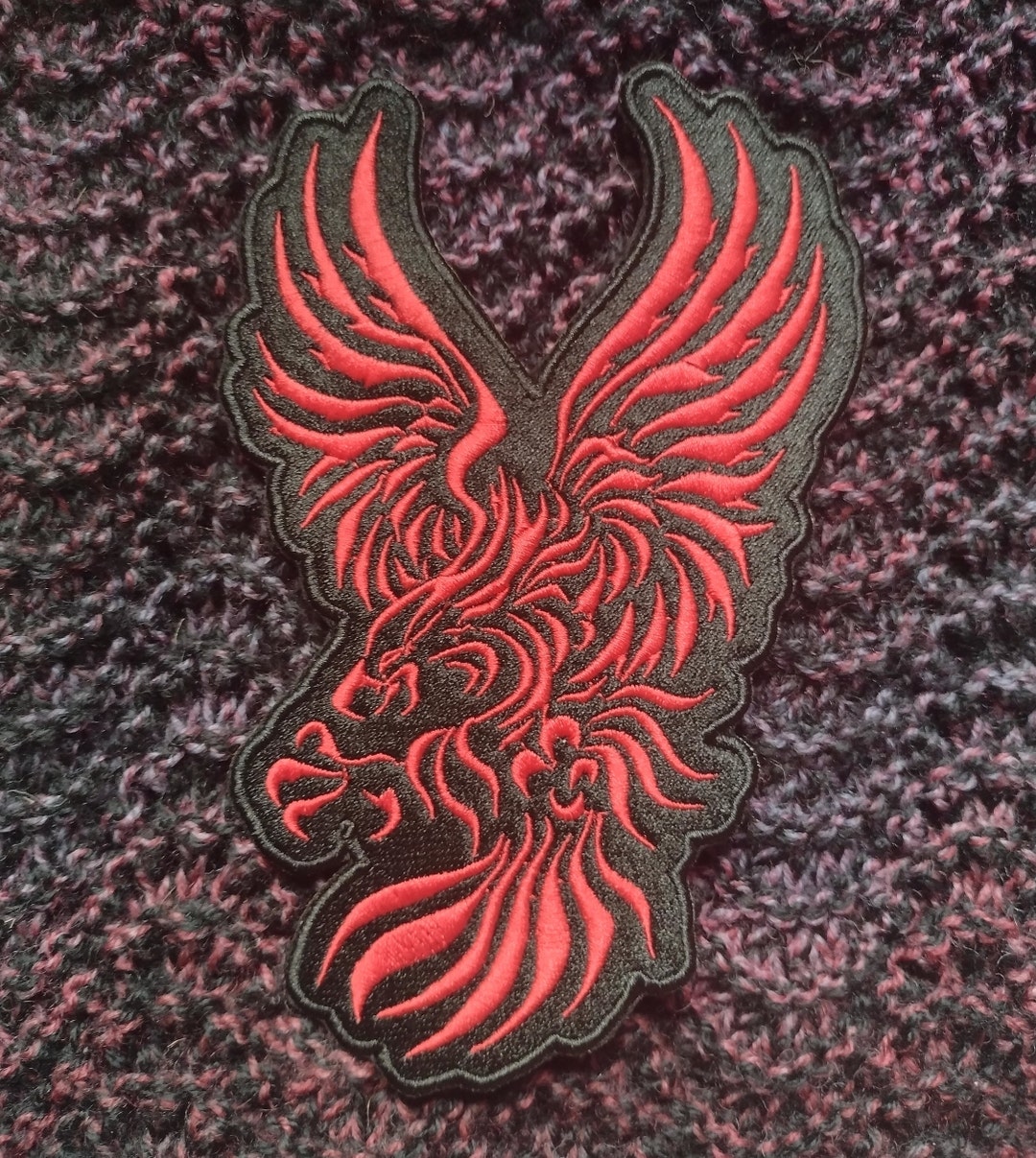 Phoenix Rising Out of the Ashes Embroidered Patch | Iron on Patch ...