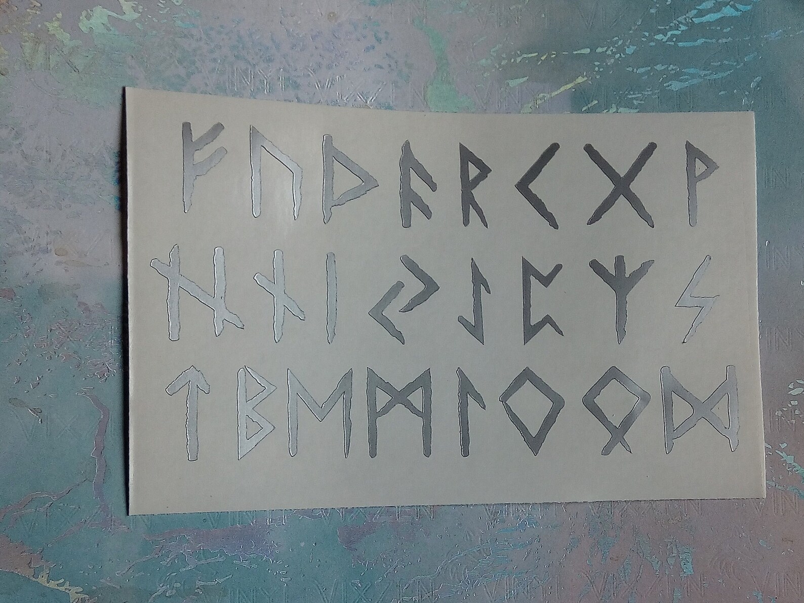 Full Set of Elder Futhark Runes/ Vinyl Decals/ Stickers/ Elder Futhark ...