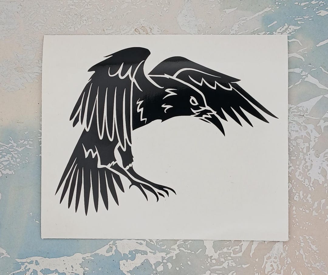 Raven Decal | Pair of Raven Decals | Gothic Decals | Raven Bumper ...