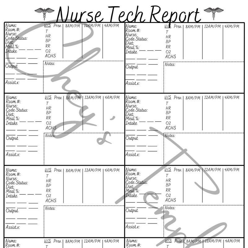 Pct Report Sheet - Etsy