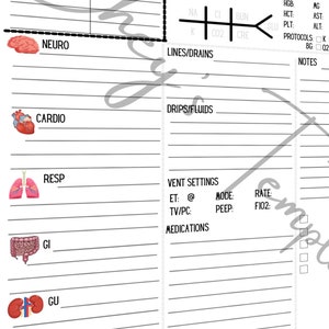 The Go to Nurse Report Sheet | Handoff Report | Nurse Brain Sheet ...