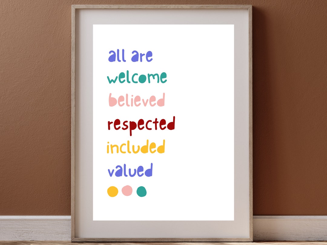 Inclusive Classroom Poster - Classroom Decor - Teacher Poster - DEI ...