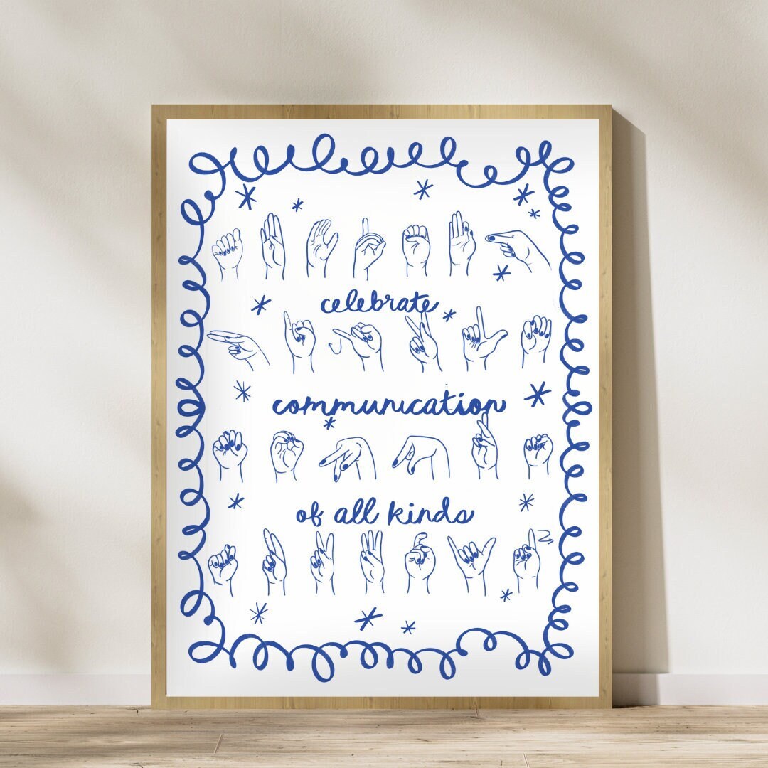 ASL Alphabet Poster - Sign Language Poster - Diverse Classroom Poster ...