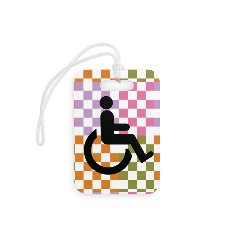 Colorful Wheelchair Tag, Cute Adaptive Luggage Tags for Disability ...