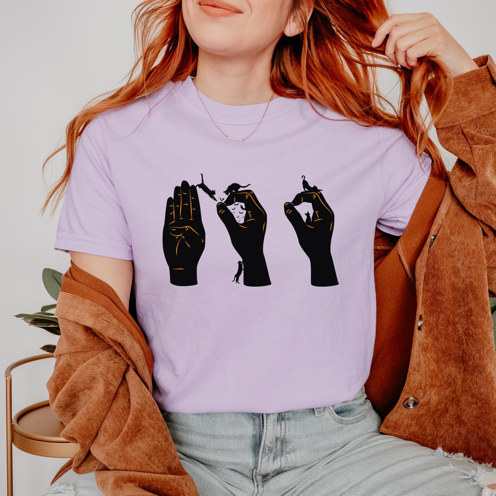 ASL Halloween Cat Shirt: Sign Language 'boo' Tee - Etsy