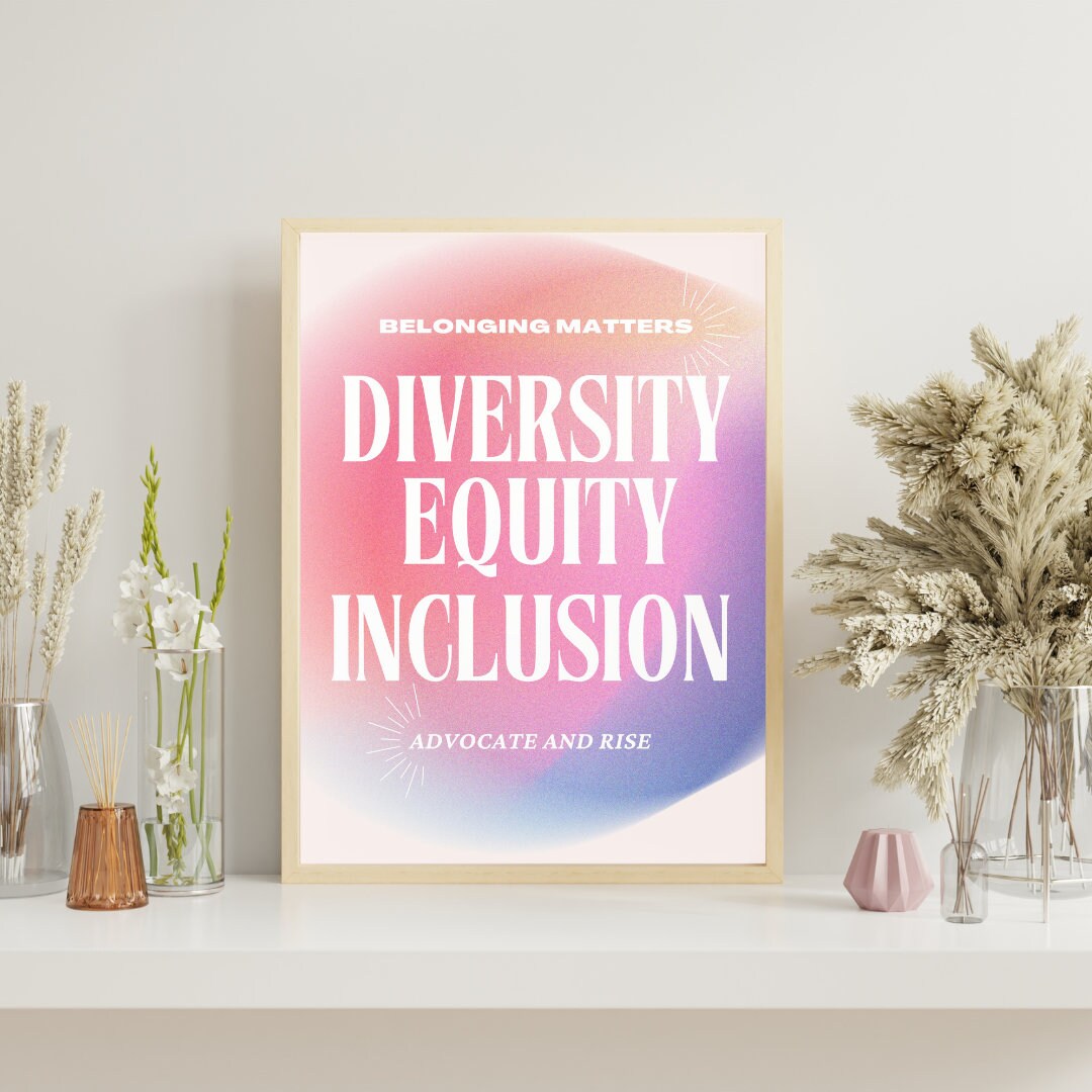 Cartel de diversidad, equidad e inclusión Cartel del aula DEI ...