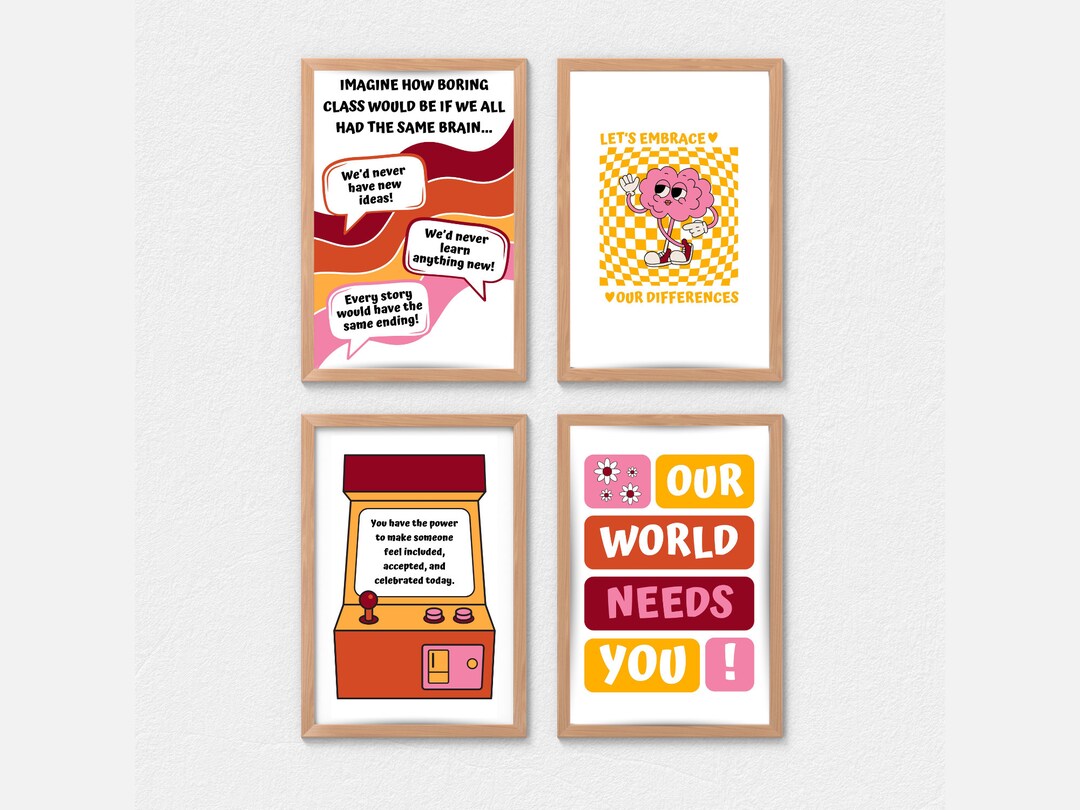Inclusive Classroom Poster Set: Neurodiversity Affirming Decor (digital ...