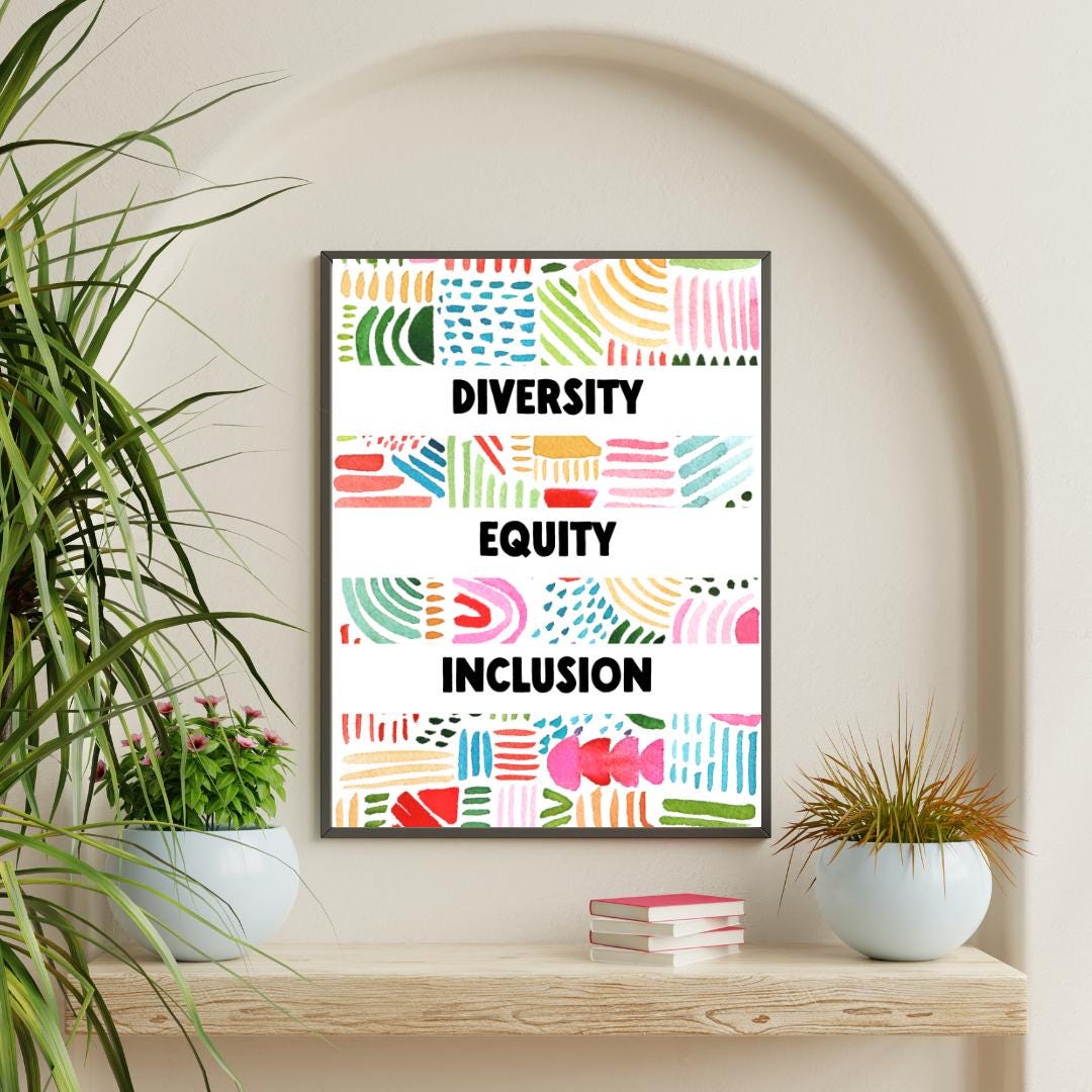 Diversity, Equity, Inclusion Poster - DEI Classroom Poster - DEI Office ...