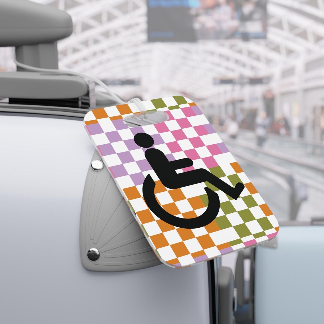 Colorful Wheelchair Luggage Tag: Adaptive Travel ID - Etsy