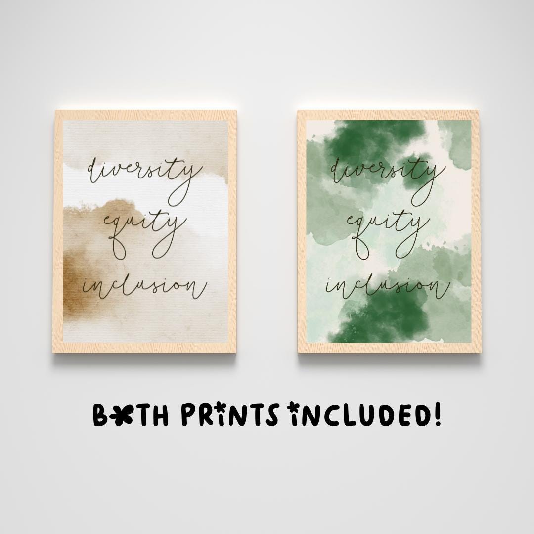 DEI Watercolor Poster: Diversity, Equity, Inclusion Art (digital ...