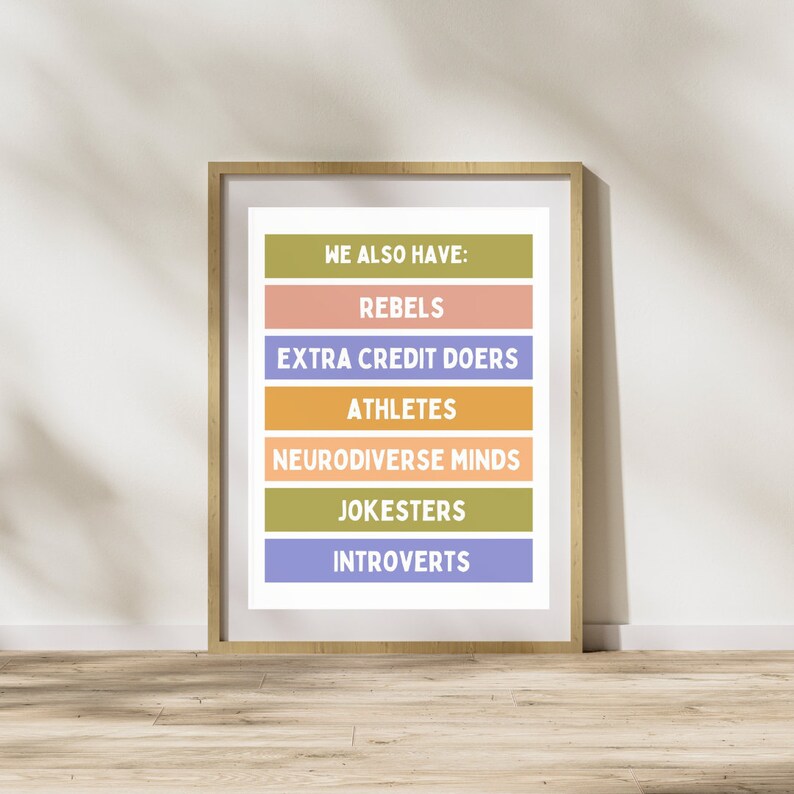 Classroom Diversity Poster Set of 4 Inclusive Classroom Posters Digital ...