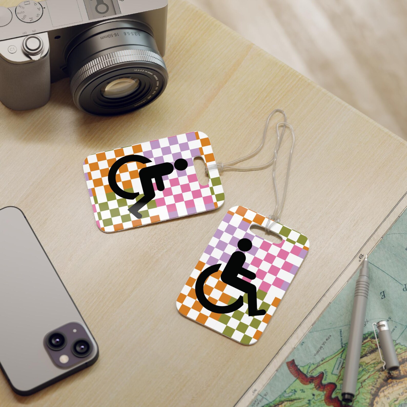 Colorful Wheelchair Tag, Cute Adaptive Luggage Tags for Disability ...