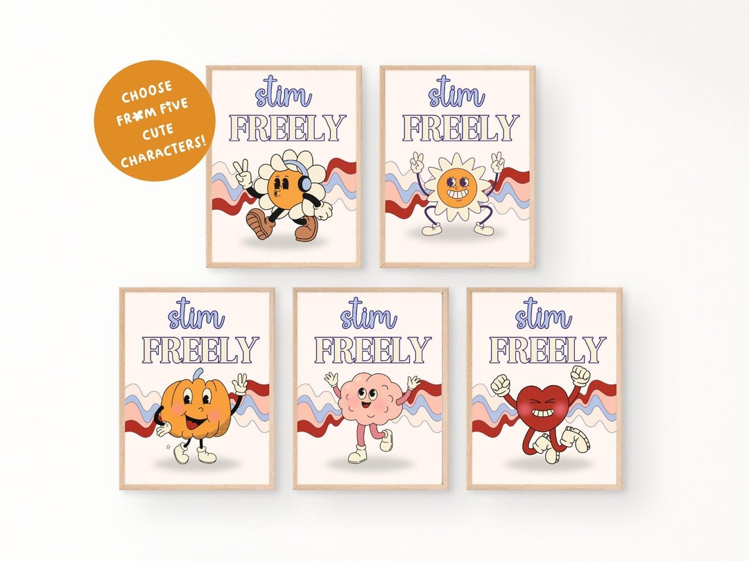 Stim Freely Autism Posters for Classroom, Office, Home - Kids Autism ...
